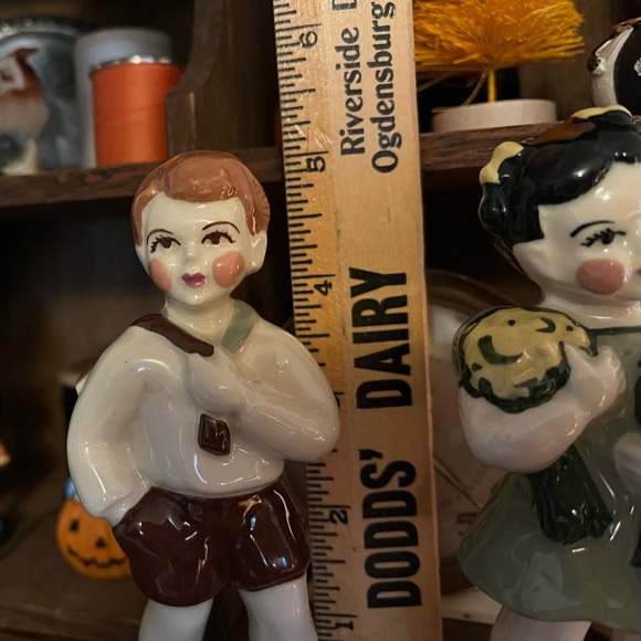 Accents | Vintage Ceramic Arts Studio Figurines Boy With Books Girl ...